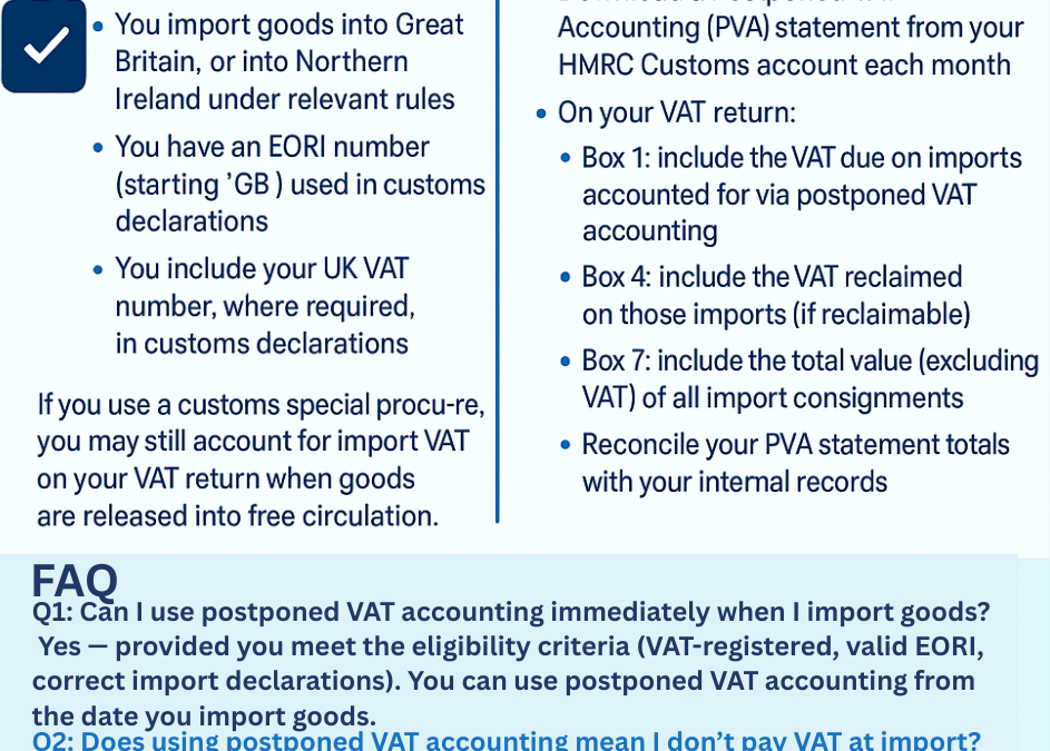 postponed vat accounting | Trueman Brown